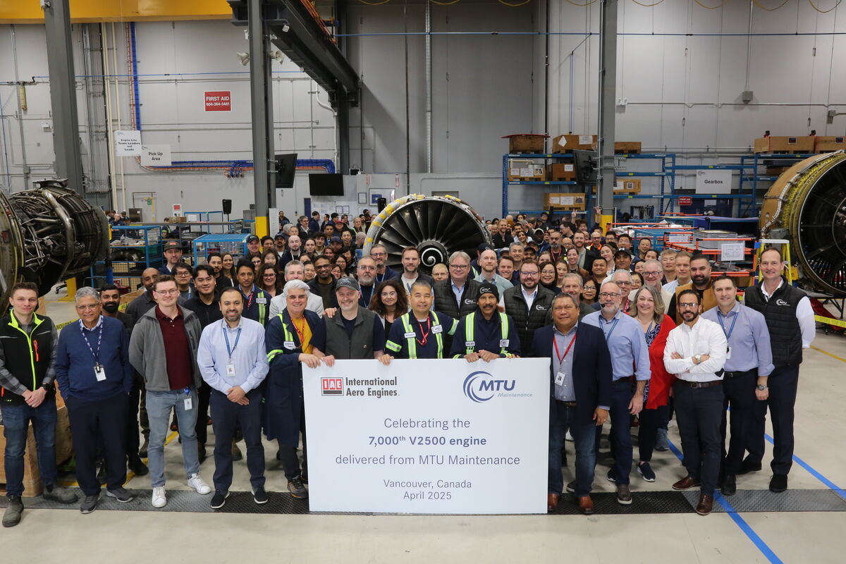 MTU Maintenance completes 7,000th shop visit for a V2500-A5 engine ...